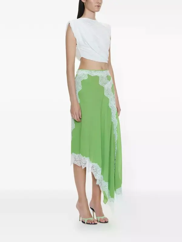 Christopher Esber Verve Lace Detail Asymmetric Skirt