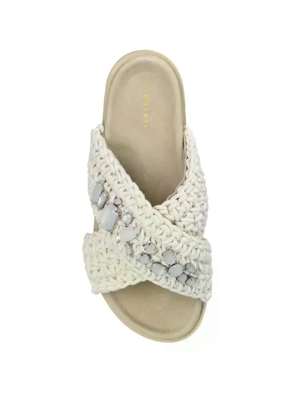 Inuikii Embellished Crossover Sandals