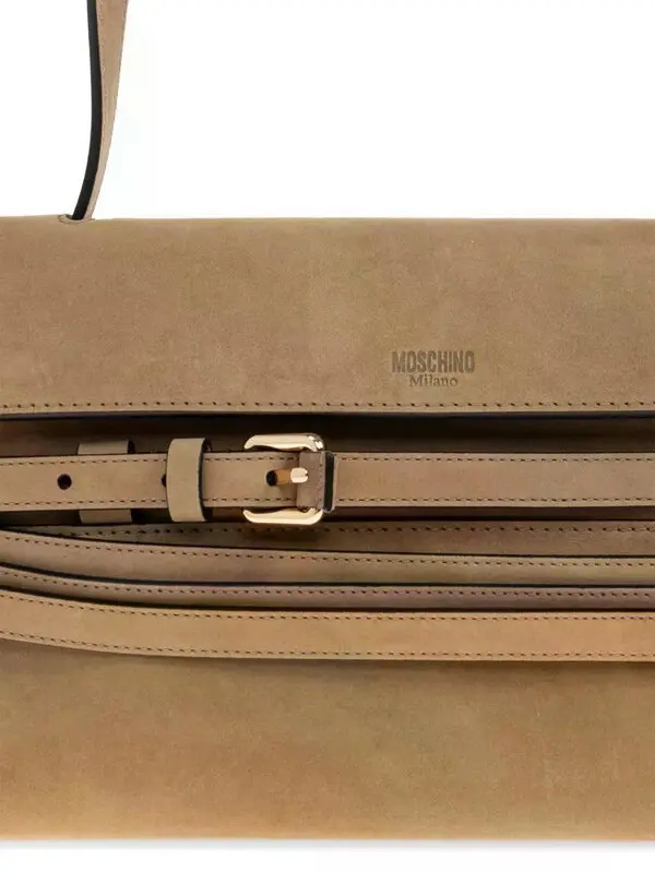 Moschino Leather Tote Bag - Neutrals
