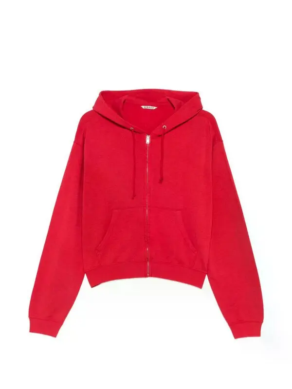 Auralee Zipped Hoodie - Red