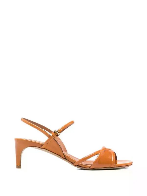 DEL CARLO Criss-cross Strap Sandals - Brown