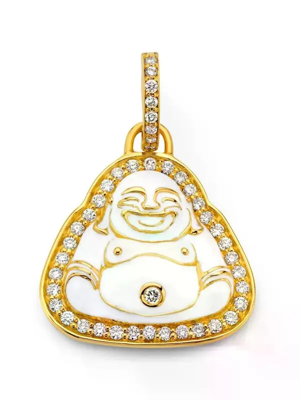 BUDDHA MAMA Diamond Buddha Pendant - Gold