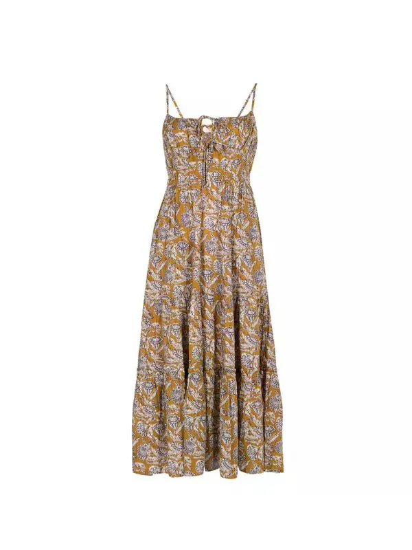 Ulla Johnson Aydin Cami Floral Midi Dress - Yellow