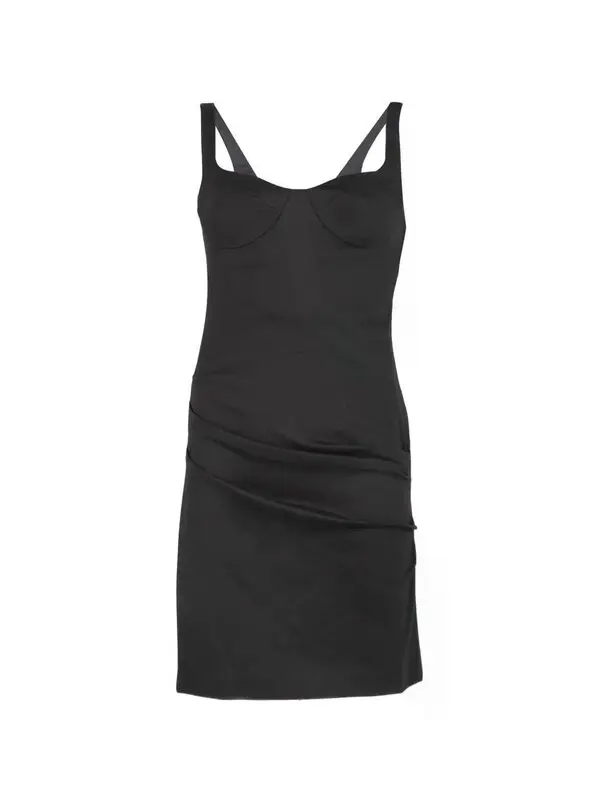 Simkhai Lindy Sculpted Mini Dress - Black
