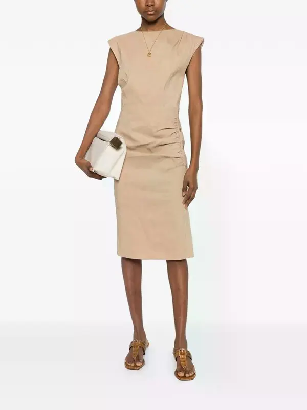 Pinko Alissa Ruched Mini Dress - Neutrals