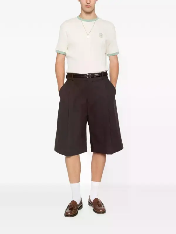 Drole De Monsieur Ribbed Trim T-shirt