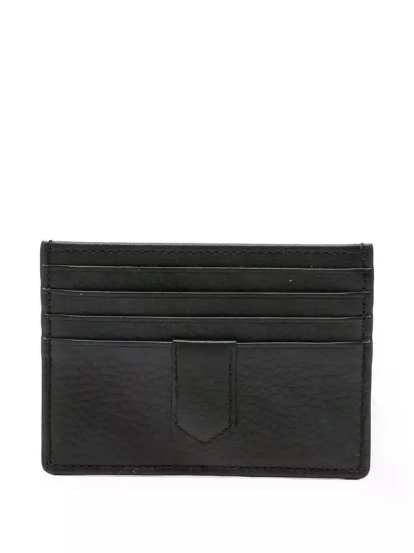 Canali Logo Leather Cardholder - Black
