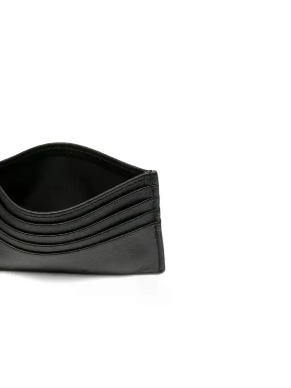 Canali Logo Leather Cardholder - Black