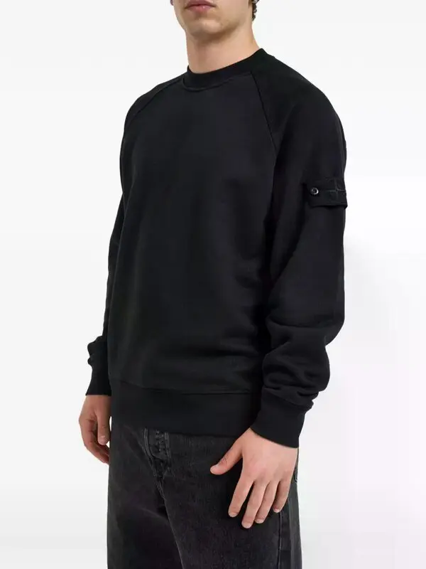 Stone Island Raglan Sleeve Sweatshirt - Black