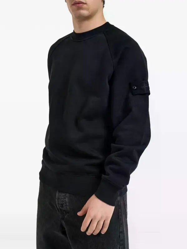 Stone Island Raglan Sleeve Sweatshirt - Black