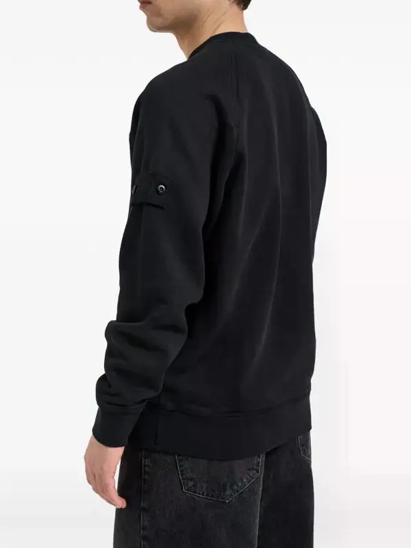 Stone Island Raglan Sleeve Sweatshirt - Black