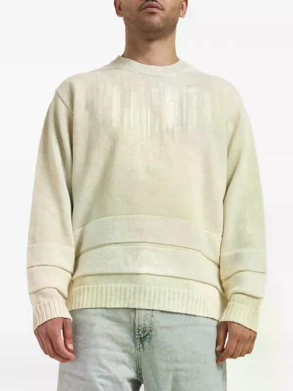 Stone Island Striped Crew-neck Sweater - Neutrals