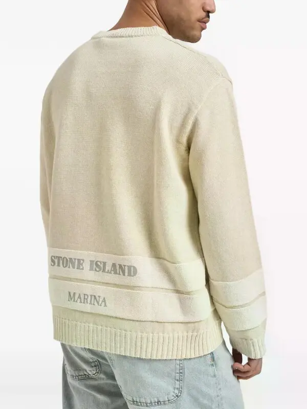 Stone Island Marina Striped Detail Sweater