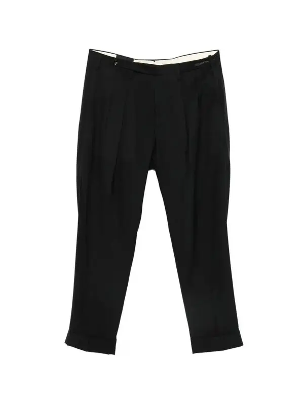 MICHAEL COAL Pleated Trousers - Black