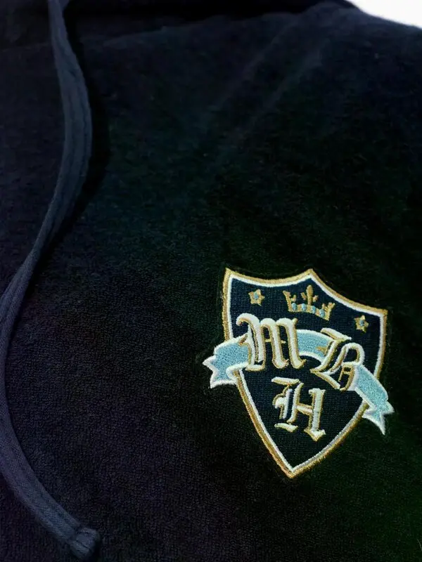 MISBHV Logo-embroidered Zip-up Hoodie - Blue