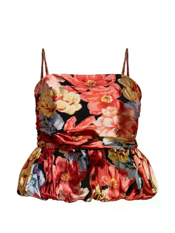 GESTUZ Gzsigrida Floral Top - Red
