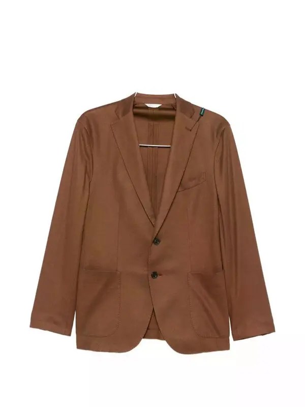 Boglioli Notched Cotton Blazer - Brown