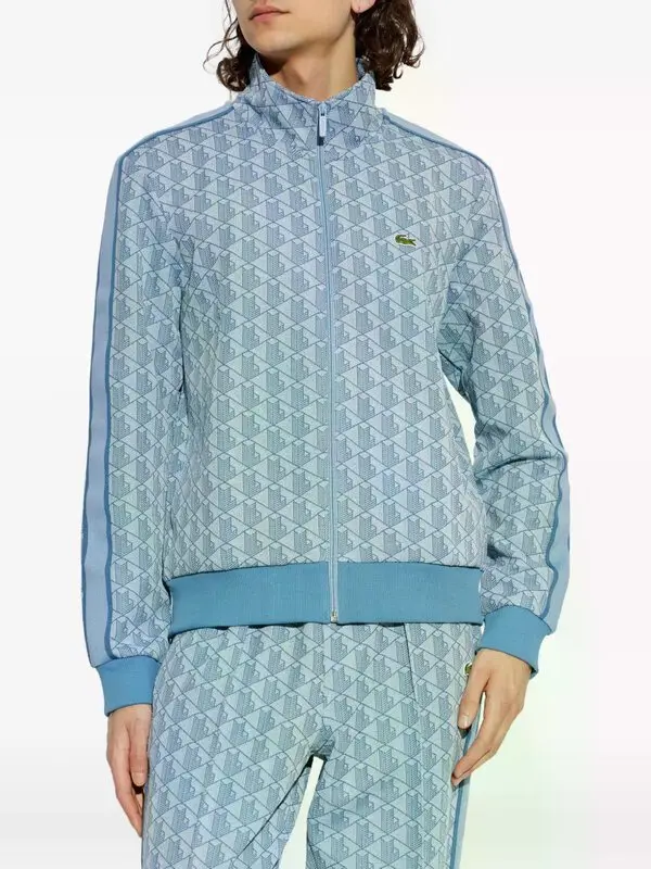 Lacoste Monogram Patterned Sweatshirt - Blue