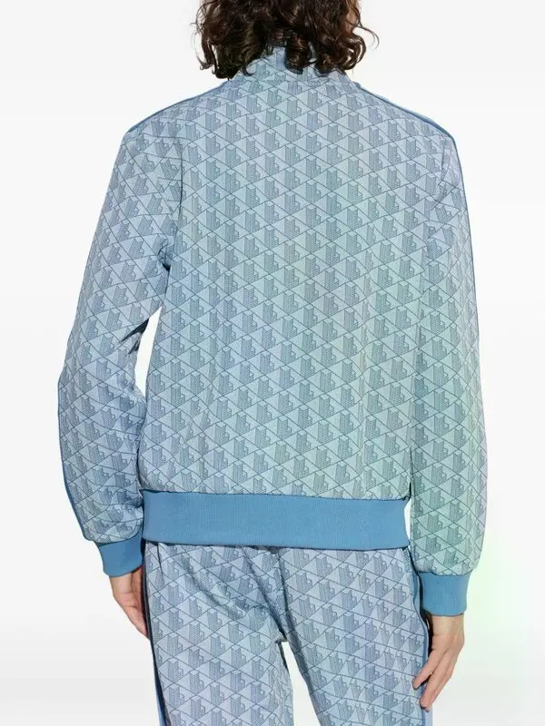 Lacoste Monogram Patterned Sweatshirt - Blue