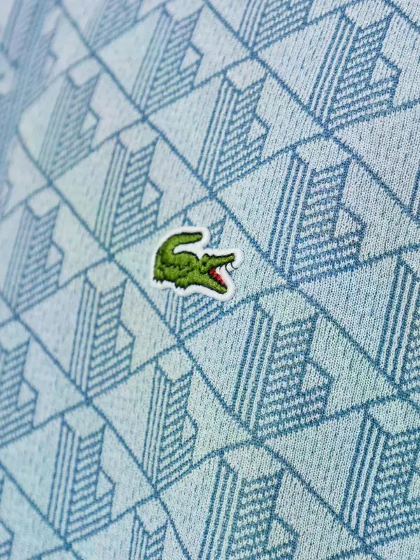 Lacoste Monogram Patterned Sweatshirt - Blue
