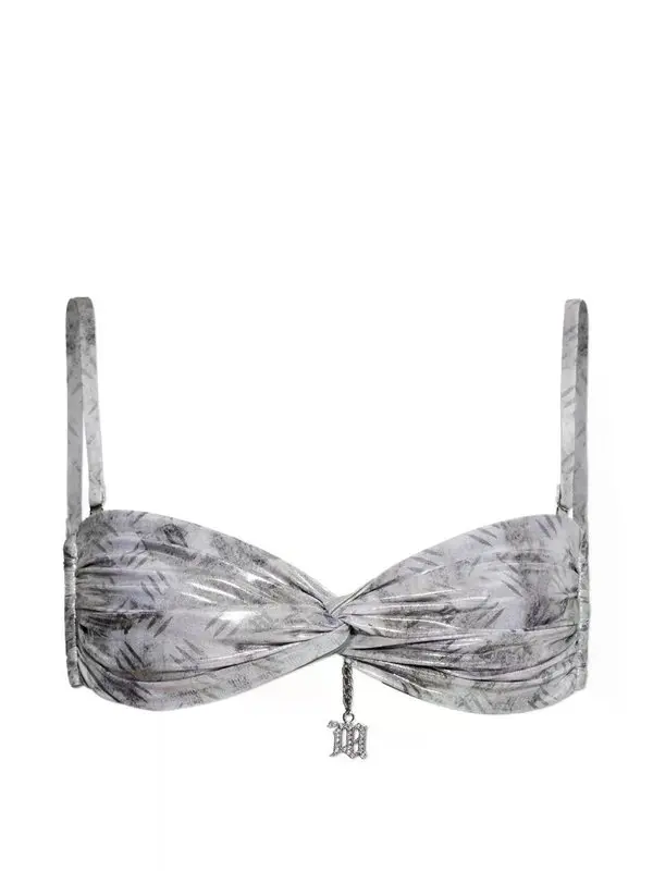 MISBHV Twisted Chain-detail Bikini Top - Silver