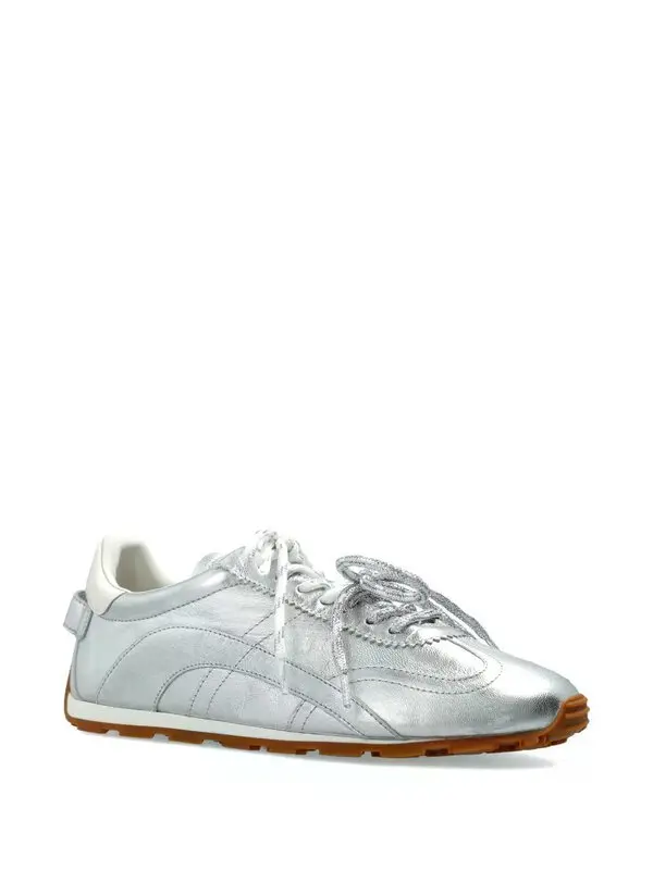 Dsquared2 Laminated Leather Lace-up Sneakers