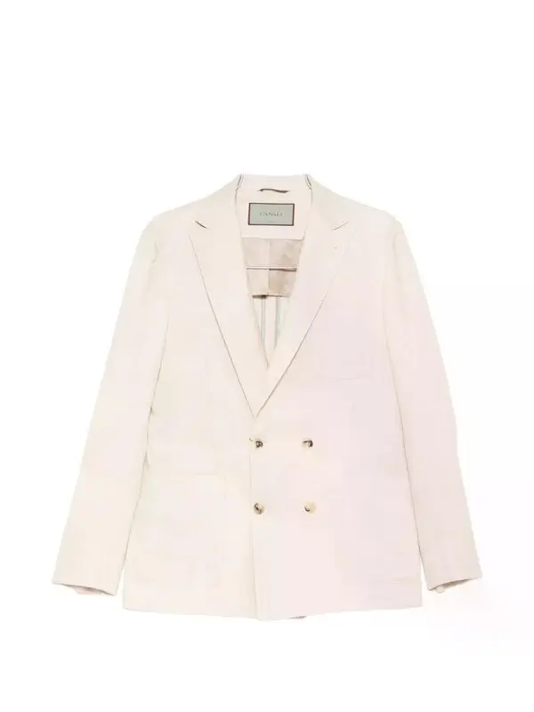 Canali Double-breasted Jacket - Neutrals