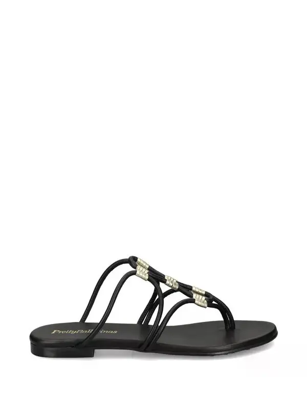 Pretty Ballerinas Judy Leather Sandals - Black