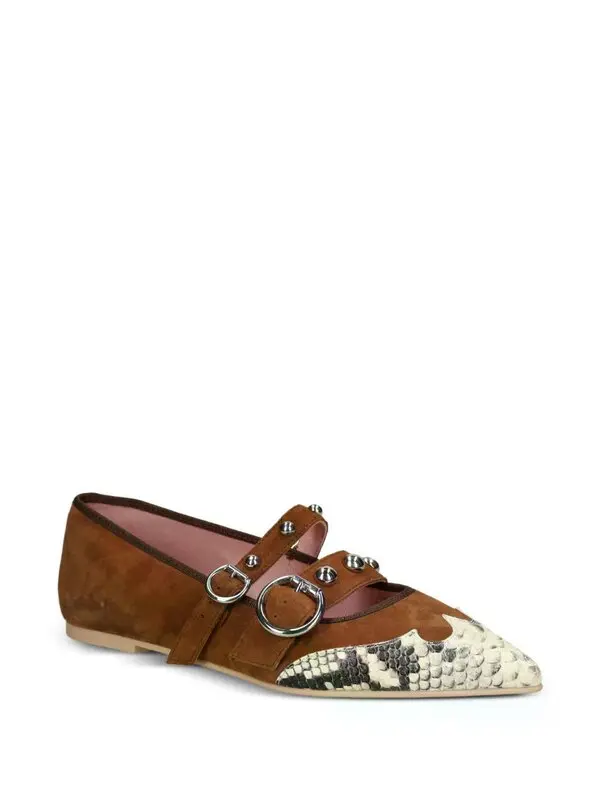 Pretty Ballerinas Paris Leather Ballet Flats - Brown