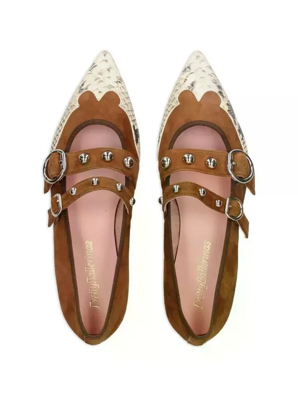 Pretty Ballerinas Paris Leather Ballet Flats - Brown