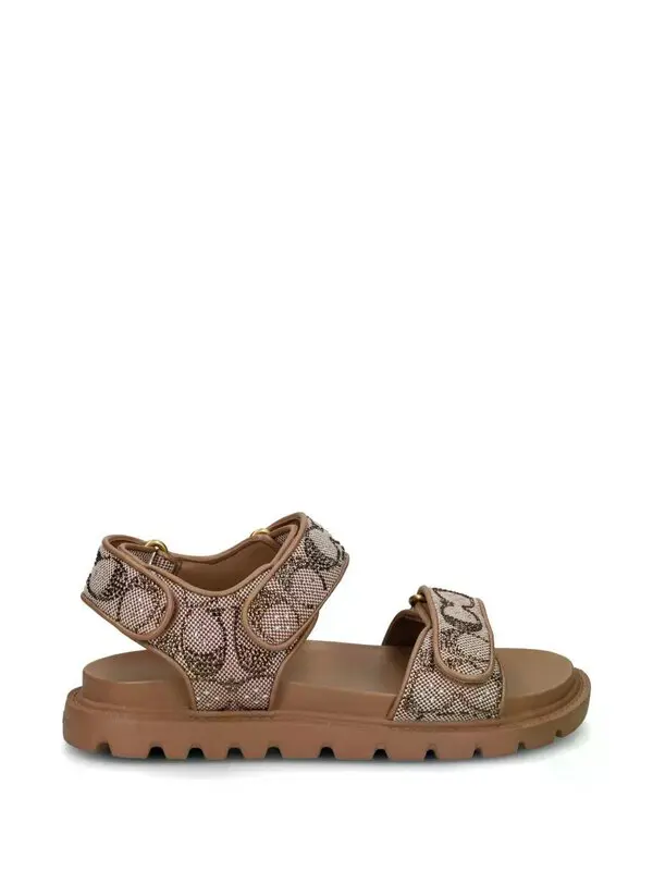 COACH Brynn Logo Sandals - Neutrals