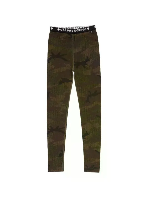 Chrome Hearts Logo-detail Leggings - Green