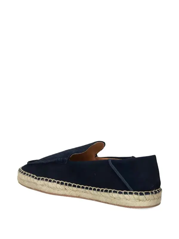 BOSS Suede Espadrilles With Jute Midsole - Blue