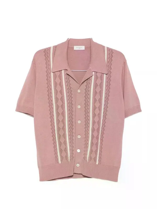 PIACENZA CASHMERE 1733 Geometric-detail Shirt - Pink