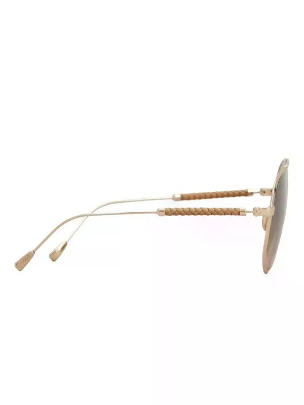 TOD'S Braided Pilot Sunglasses - Gold