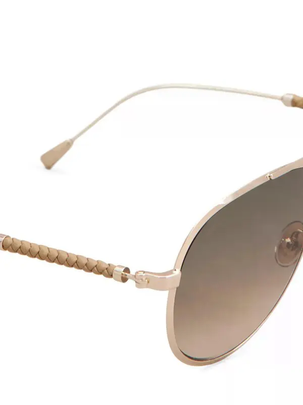 TOD'S Braided Pilot Sunglasses - Gold