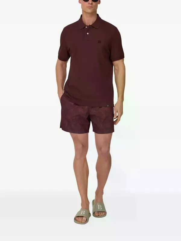 Boggi Milano Regular Fit Cotton Piqué Polo Shirt - Brown