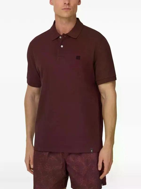 Boggi Milano Regular Fit Cotton Piqué Polo Shirt - Brown
