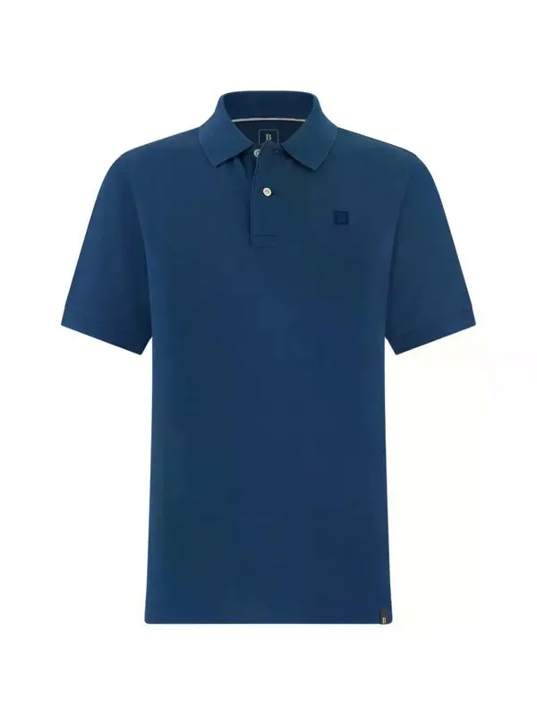Boggi Milano Pique Button Polo Shirt - Blue