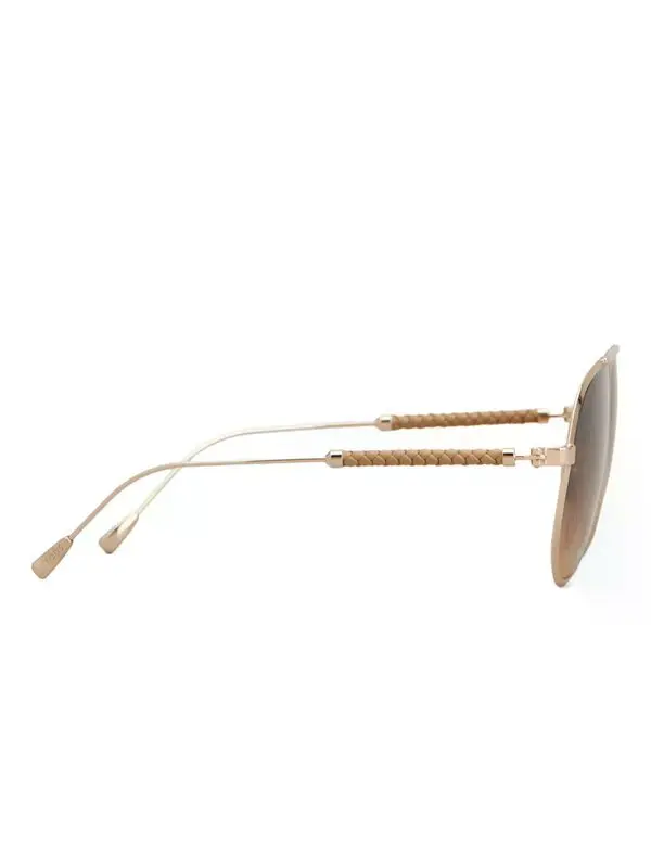 TOD'S Braided Pilot Sunglasses - Gold