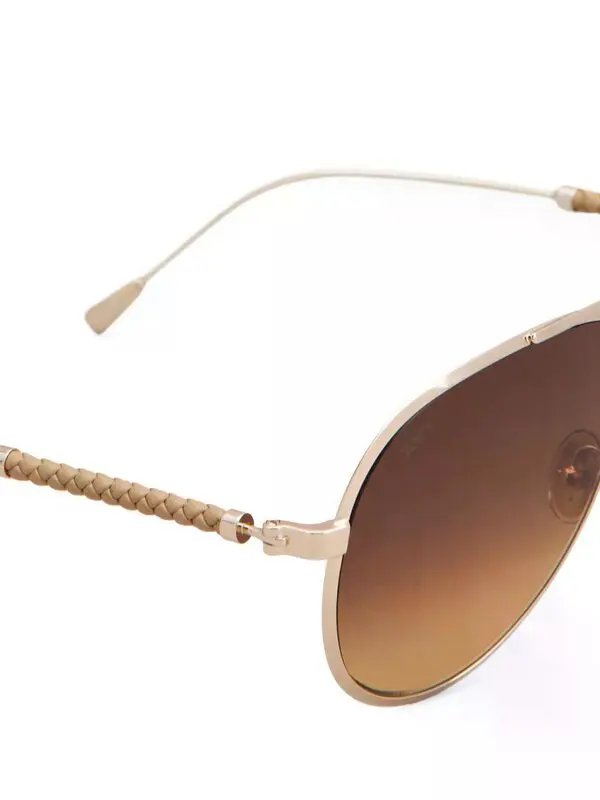 TOD'S Braided Pilot Sunglasses - Gold