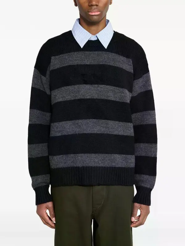 MARGARET HOWELL Striped Crew Sweater