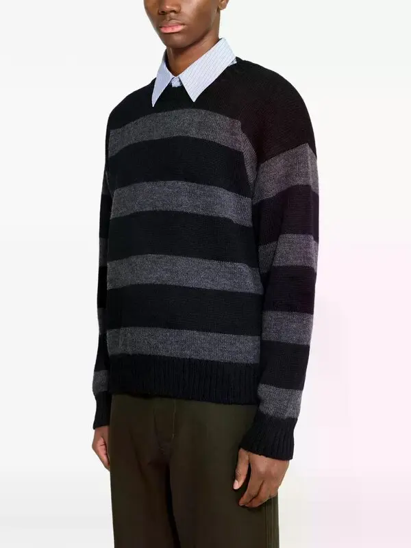 MARGARET HOWELL Striped Crew Sweater