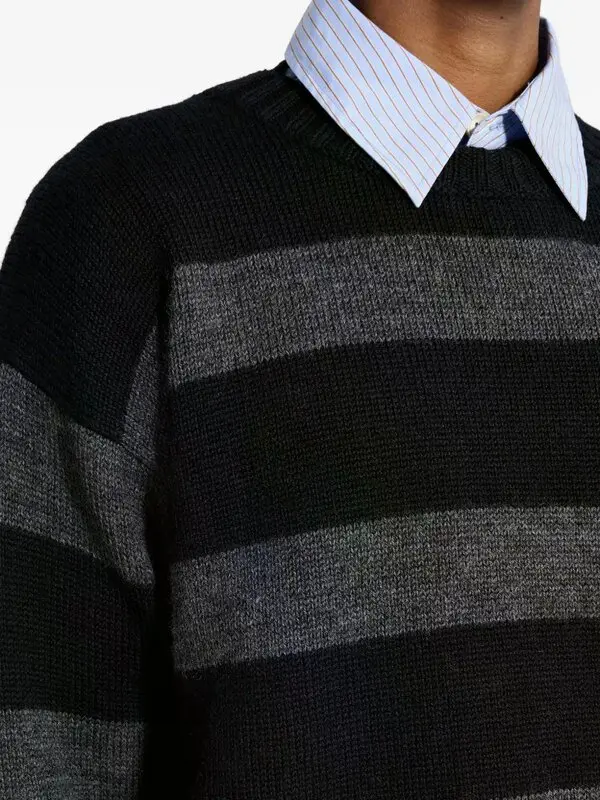 MARGARET HOWELL Striped Crew Sweater