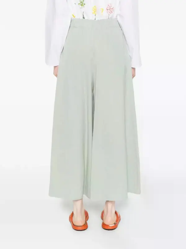 Dusan Elasticated Wide Leg Pants - Green