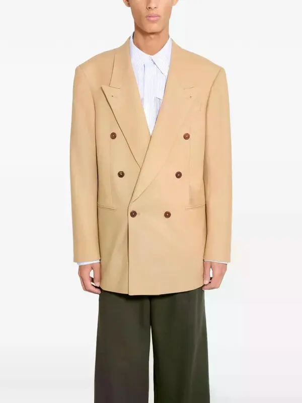 CARTER YOUNG Double Breasted Blazer - Neutrals