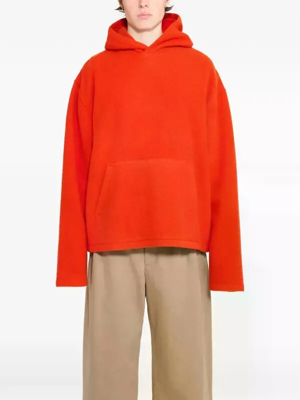RIER Front-pocket Virgin Wool Hoodie - Orange