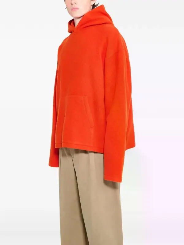 RIER Front-pocket Virgin Wool Hoodie - Orange