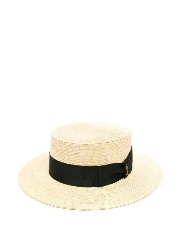 Borsalino Bow-embellishment Fedora Hat - Neutrals