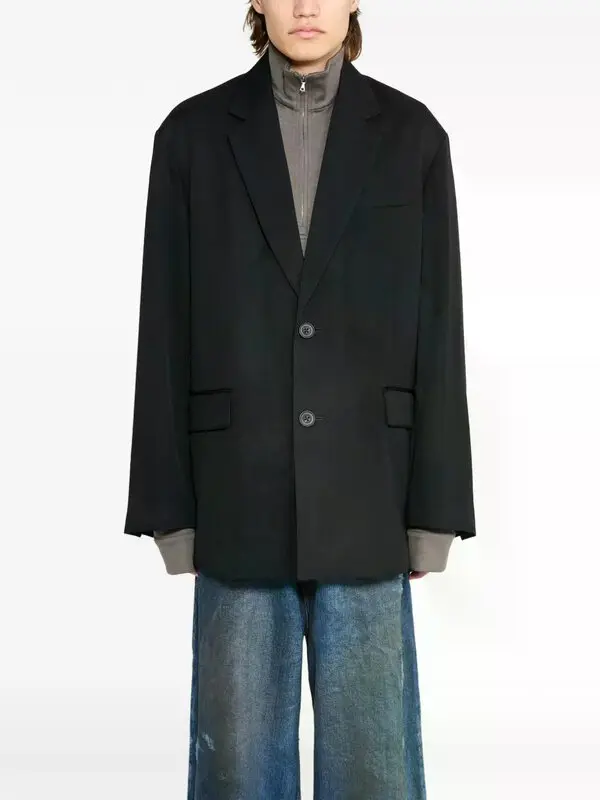 SSSTEIN Oversized Single-breasted Blazer - Black